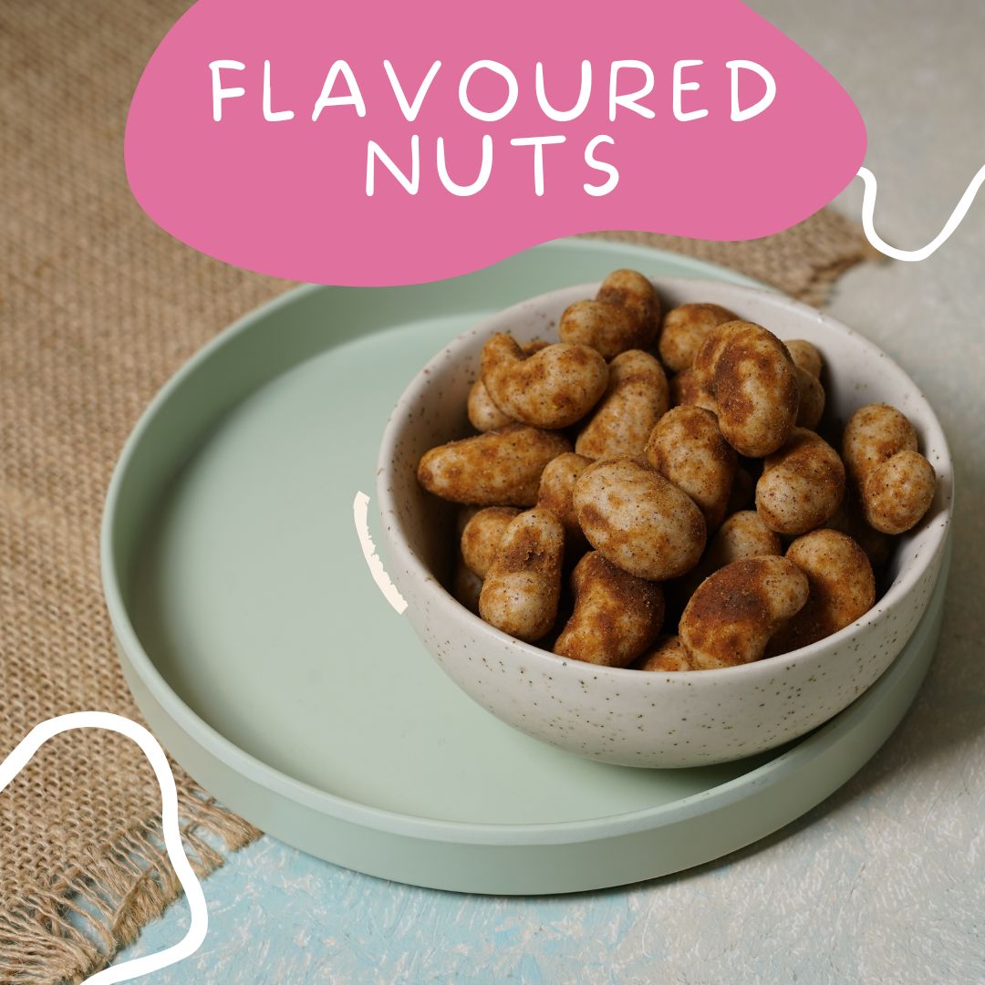 Buy Roasted Premium Flavoured Nuts - Almonds and Cashews/ Badam & Kaju ...